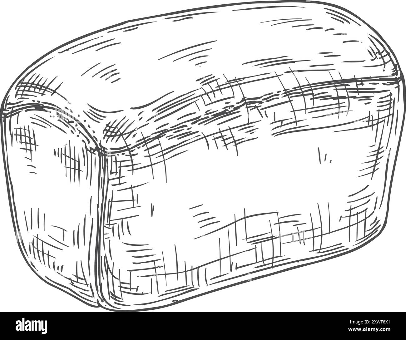 Bread loaf. Rye bakery sketch. Food engraving Stock Vector Image & Art ...