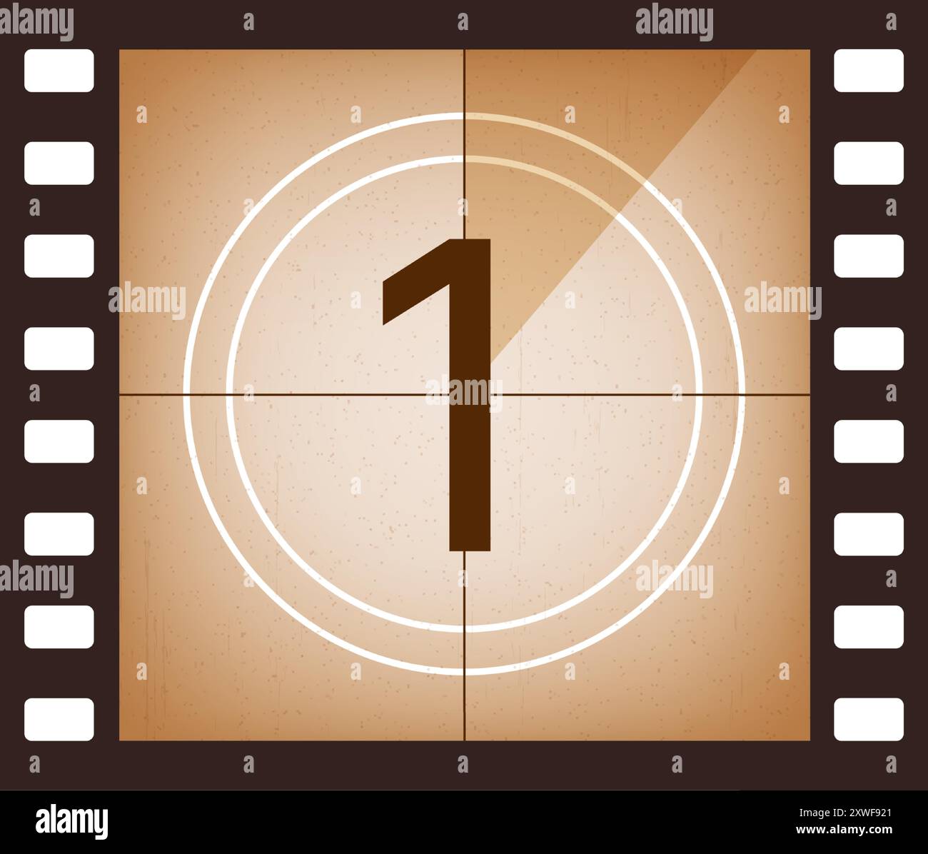 Old movie countdown screen Cut Out Stock Images & Pictures - Alamy