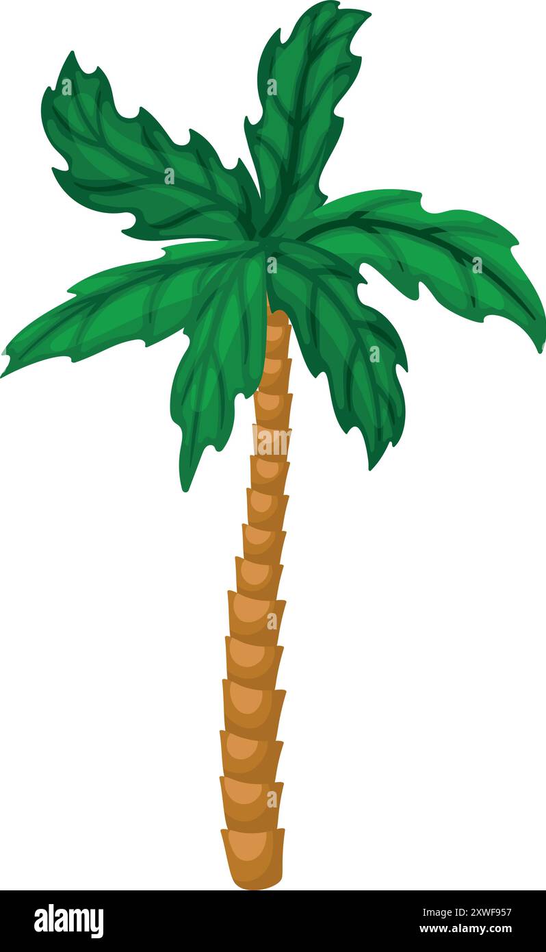 Jungle palm cartoon icon. Tropical forest tree Stock Vector Image & Art ...
