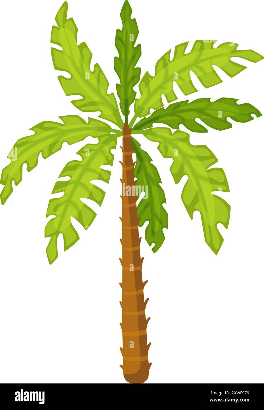 Palm cartoon icon. Tropical plant. Exotic tree Stock Vector Image & Art ...