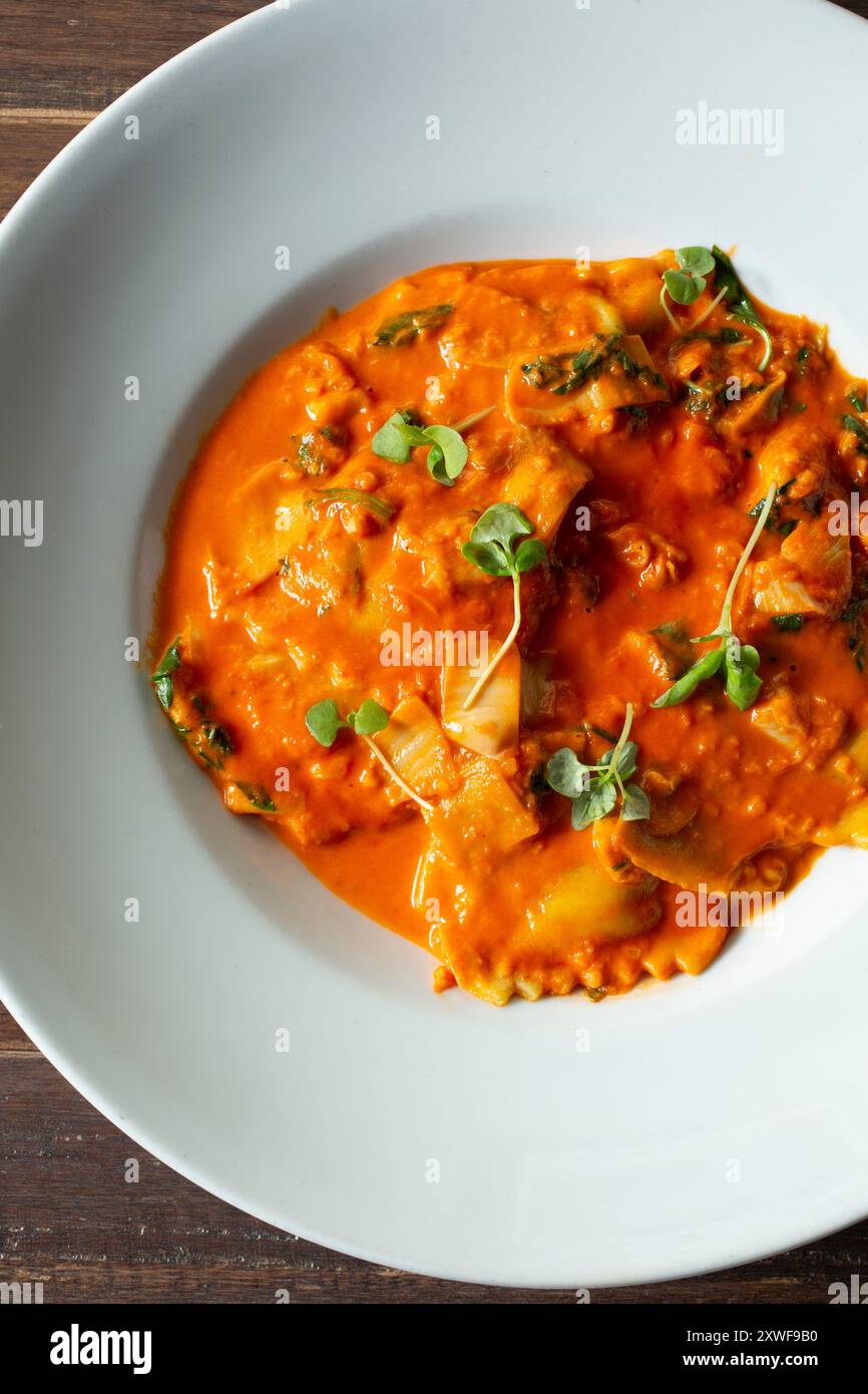 Ravioli top view hi-res stock photography and images - Alamy