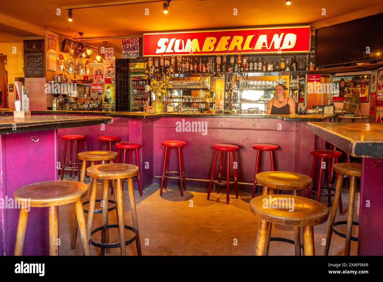 Berlin, August 12th 2024: Slumberland bar in Winterfeldtplatz Stock ...