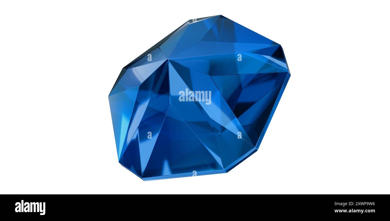 Sapphire Gem on transparent background, blue gemstone diamond isolated ...