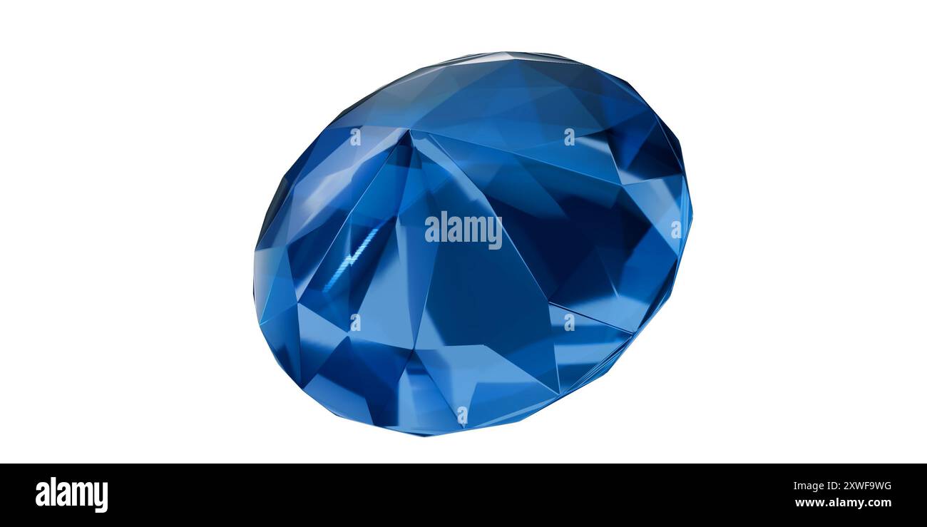 Sapphire Gem on transparent background, blue gemstone diamond isolated ...