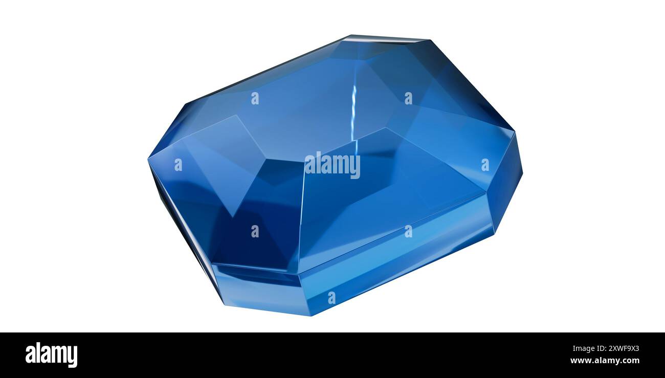 Sapphire Gem on transparent background, blue gemstone diamond isolated ...