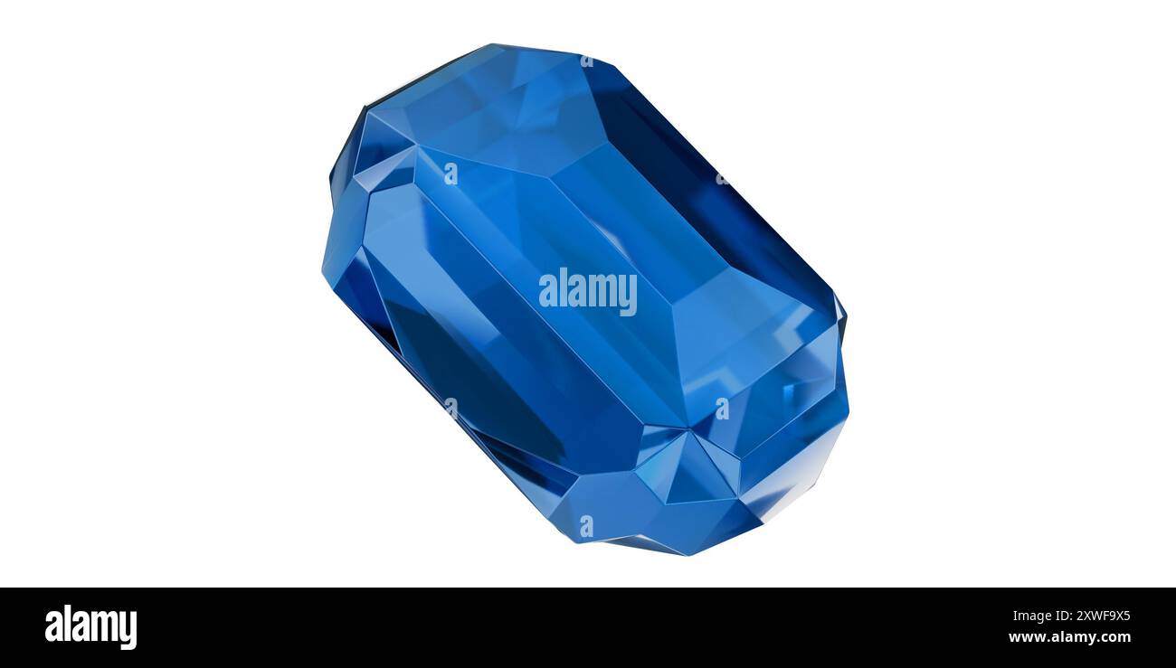 Sapphire Gem on transparent background, blue gemstone diamond isolated ...