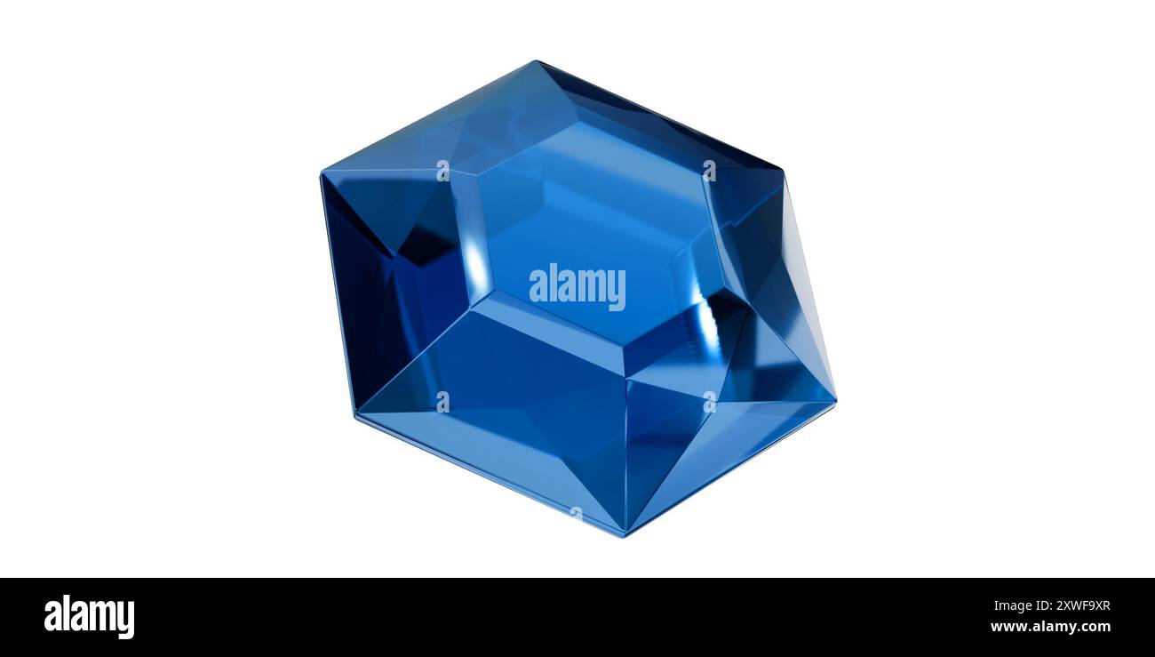 Sapphire Gem on transparent background, blue gemstone diamond isolated ...
