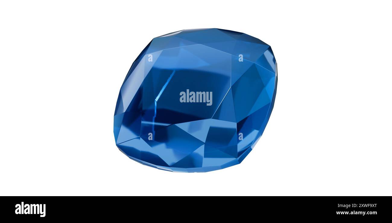 Sapphire Gem on transparent background, blue gemstone diamond isolated ...