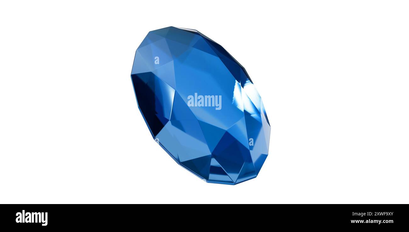 Sapphire Gem on transparent background, blue gemstone diamond isolated ...