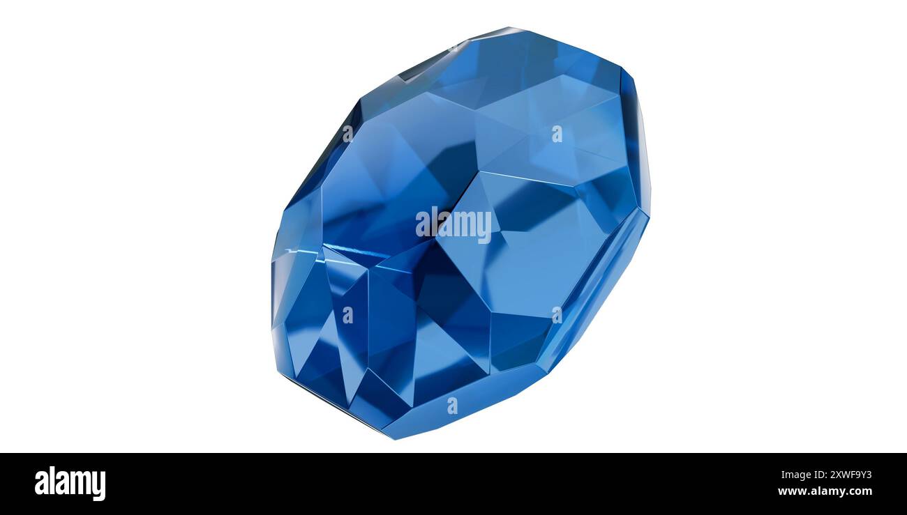 Sapphire Gem on transparent background, blue gemstone diamond isolated ...