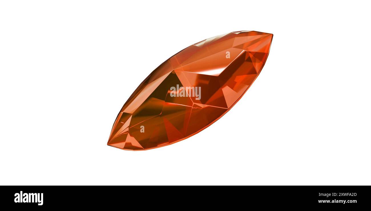 Amber Gem on transparent background, orange gemstone diamond isolated ...