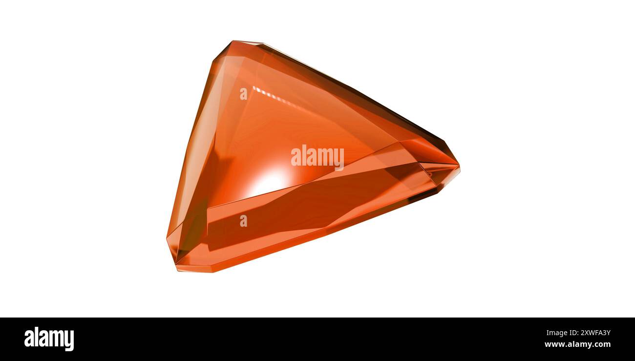 Amber Gem on transparent background, orange gemstone diamond isolated ...