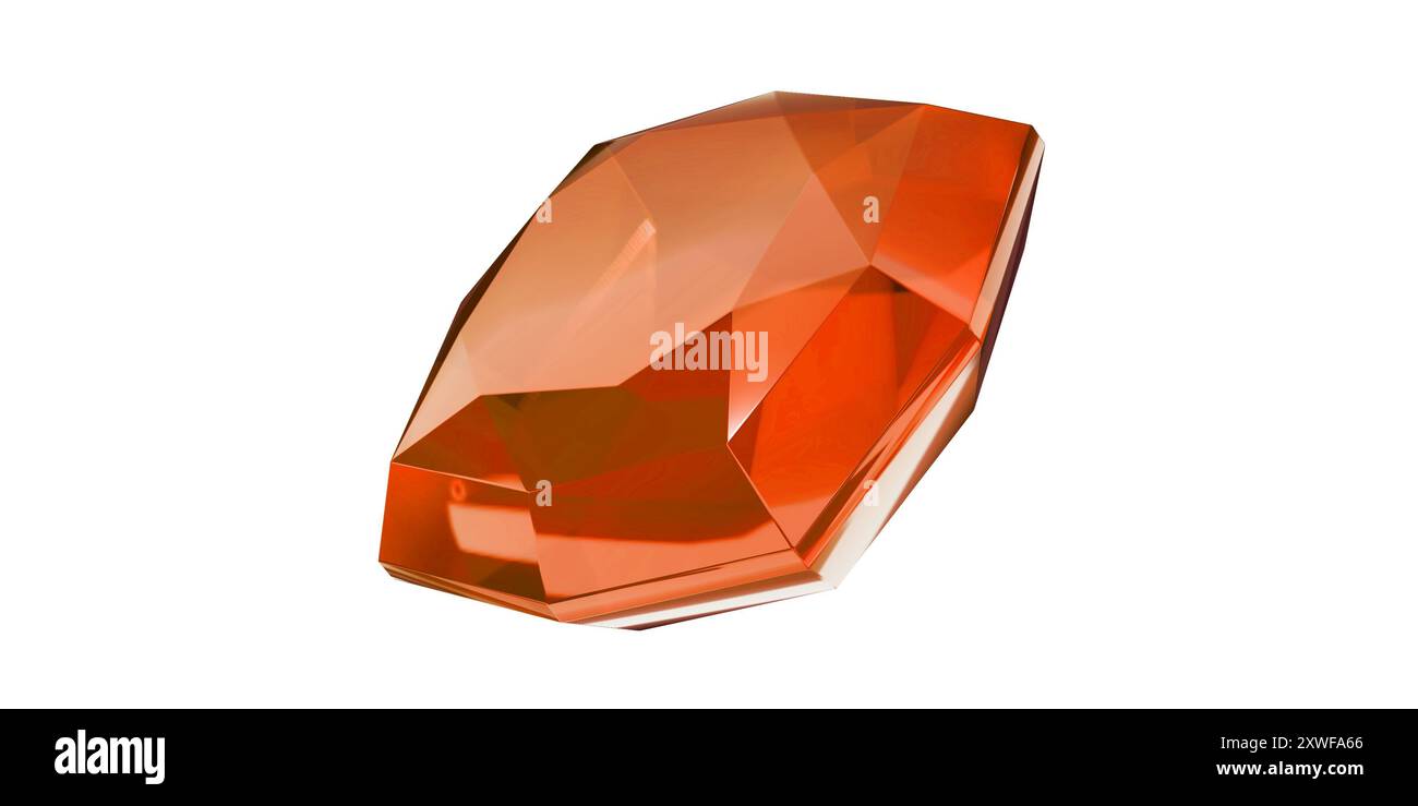 Amber Gem on transparent background, orange gemstone diamond isolated ...