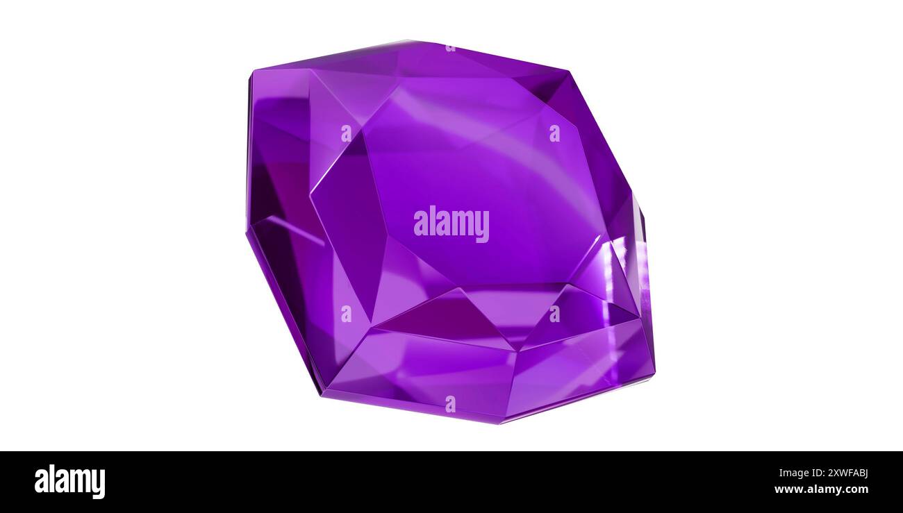 Amethyst Gem on transparent background, purple gemstone diamond ...