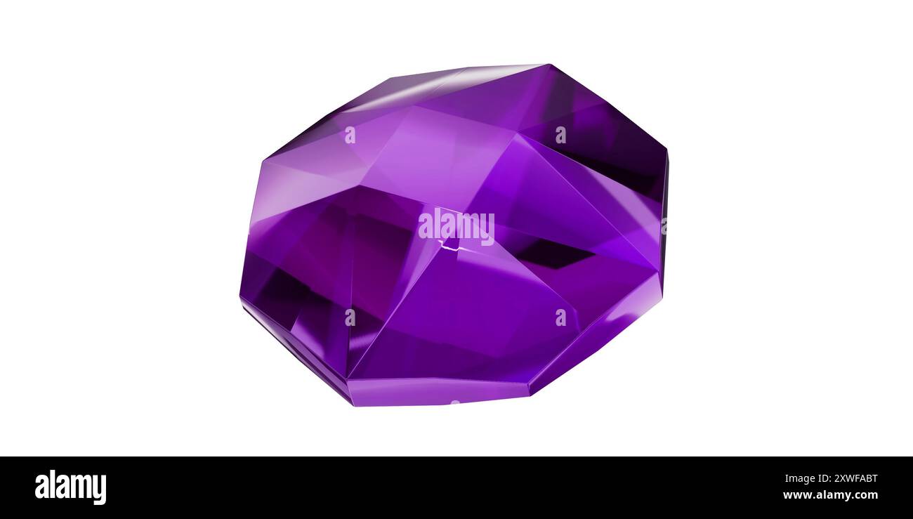 Amethyst Gem on transparent background, purple gemstone diamond ...