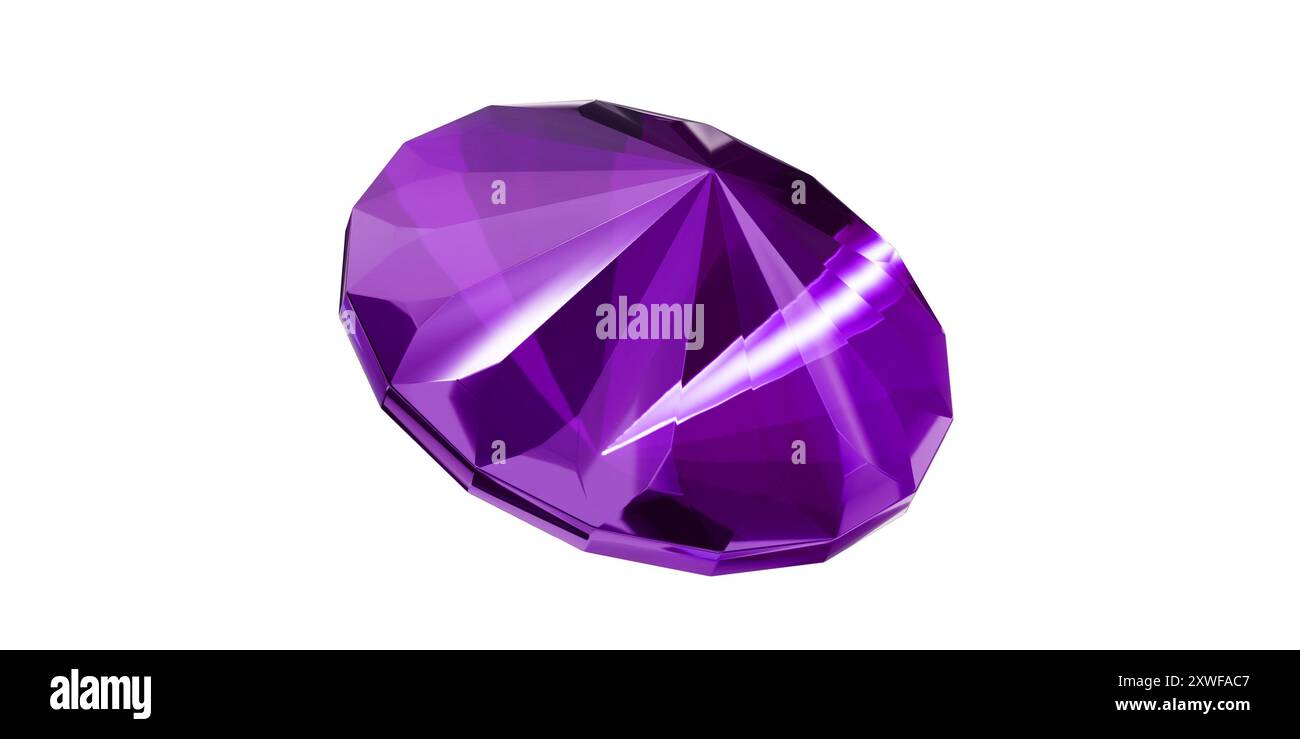amethyst Gem on transparent background, purple gemstone diamond ...