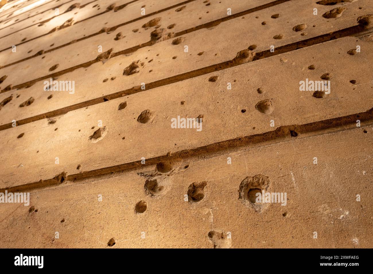 Berlin, August 14th 2024: World War II bullet damage near the ...