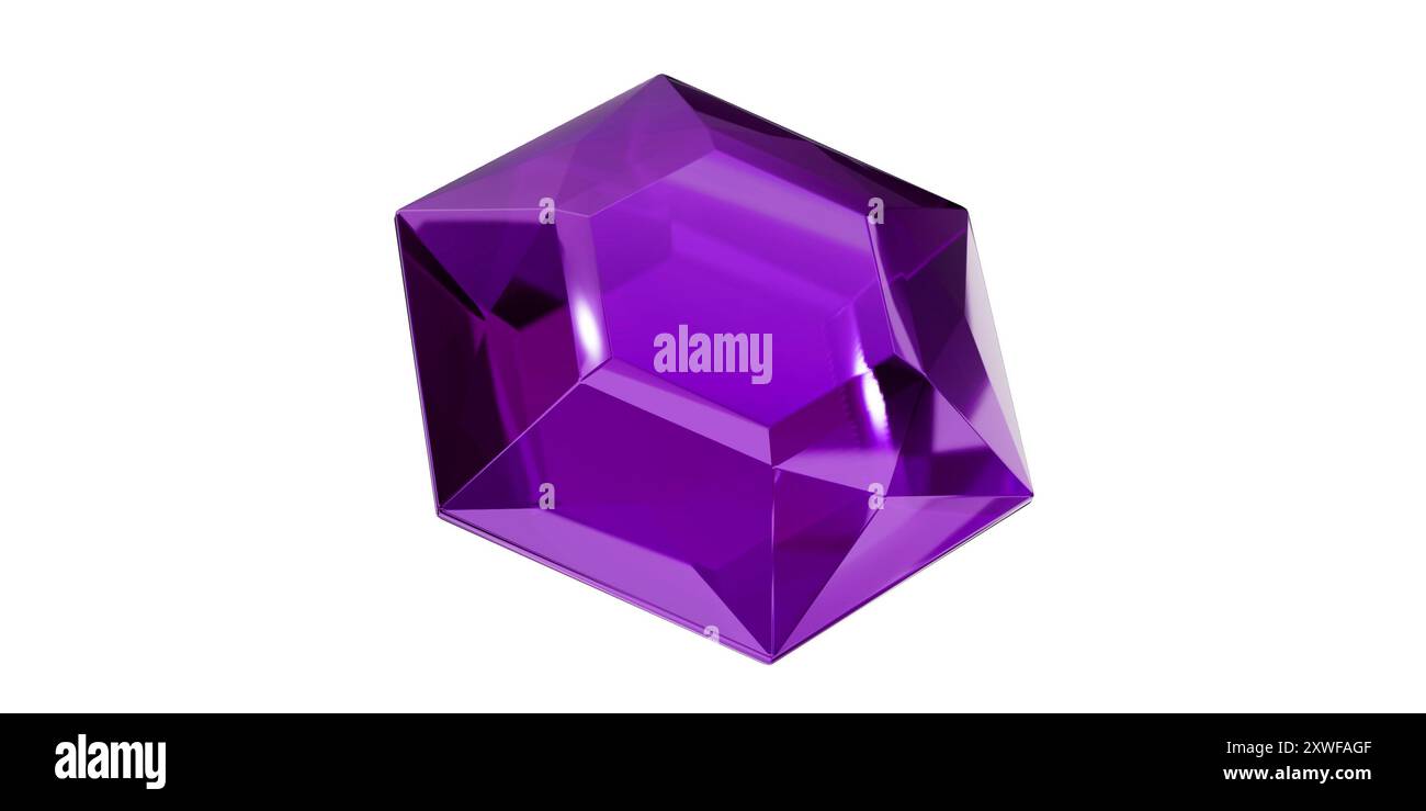 Amethyst Gem on transparent background, purple gemstone diamond ...