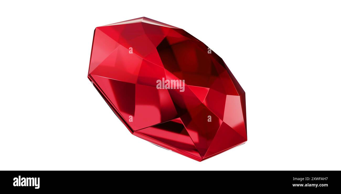 Ruby Gem on transparent background, red gemstone diamond isolated Stock ...