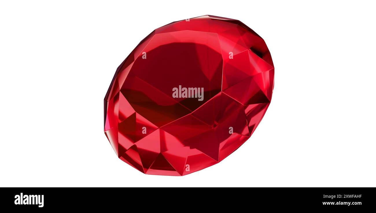Ruby Gem on transparent background, red gemstone diamond isolated Stock ...