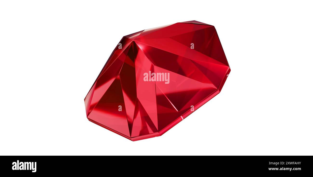 Ruby Gem on transparent background, red gemstone diamond isolated Stock ...
