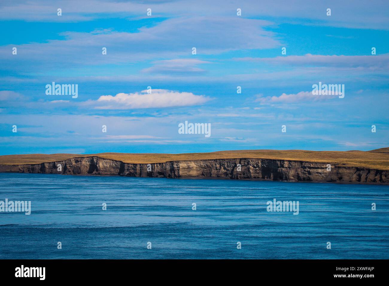 Blue Water of the Magellan Strait, Chile Stock Photo - Alamy