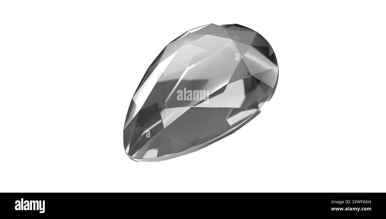 Diamond Gem on transparent background, white gemstone diamond isolated ...