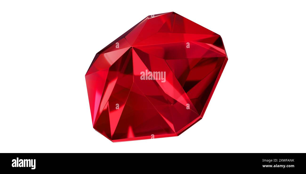 Ruby Gem on transparent background, red gemstone diamond isolated Stock ...
