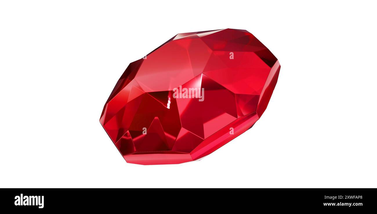 Ruby Gem on transparent background, red gemstone diamond isolated Stock ...