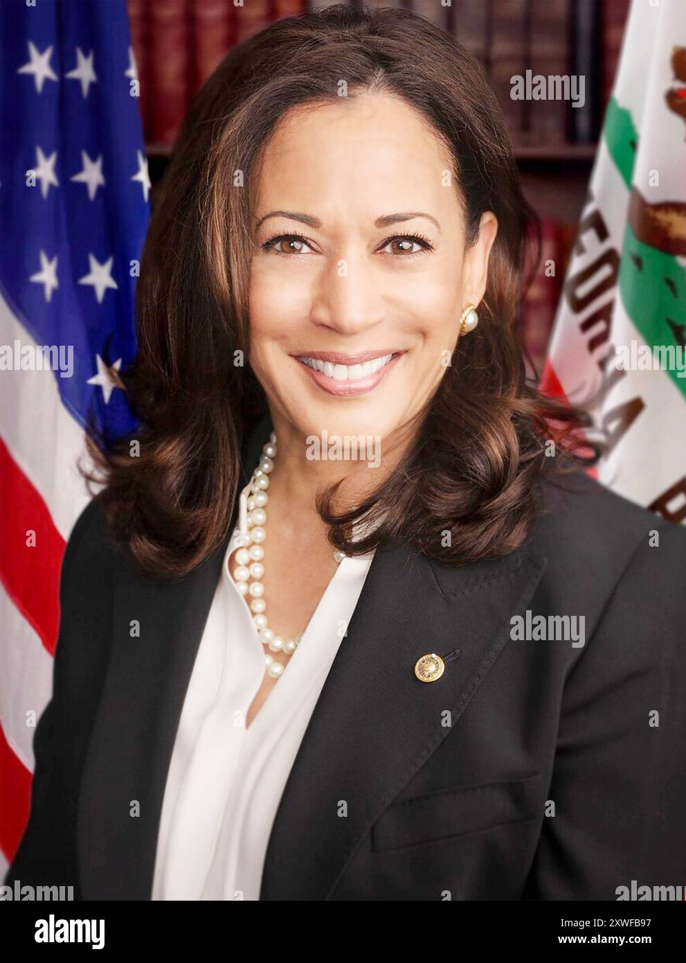 KAMALA HARRIS US Democratic politician in her official Senate portrit Stock Photo - Alamy