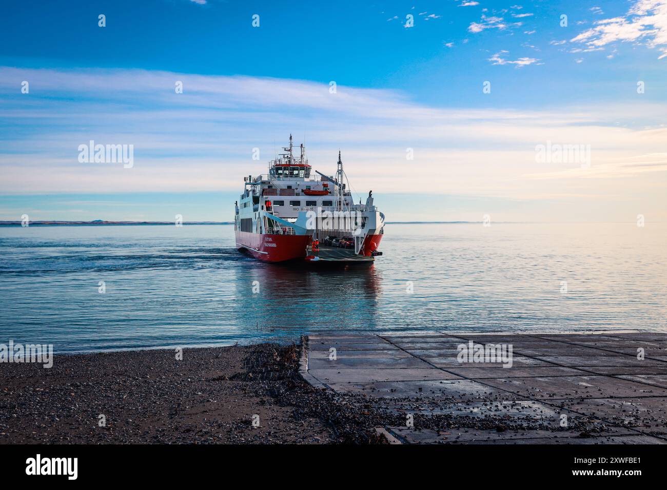Porvenir, Chile - March 11, 2020: Big Ferry Boat to the Terra Del Fuego ...