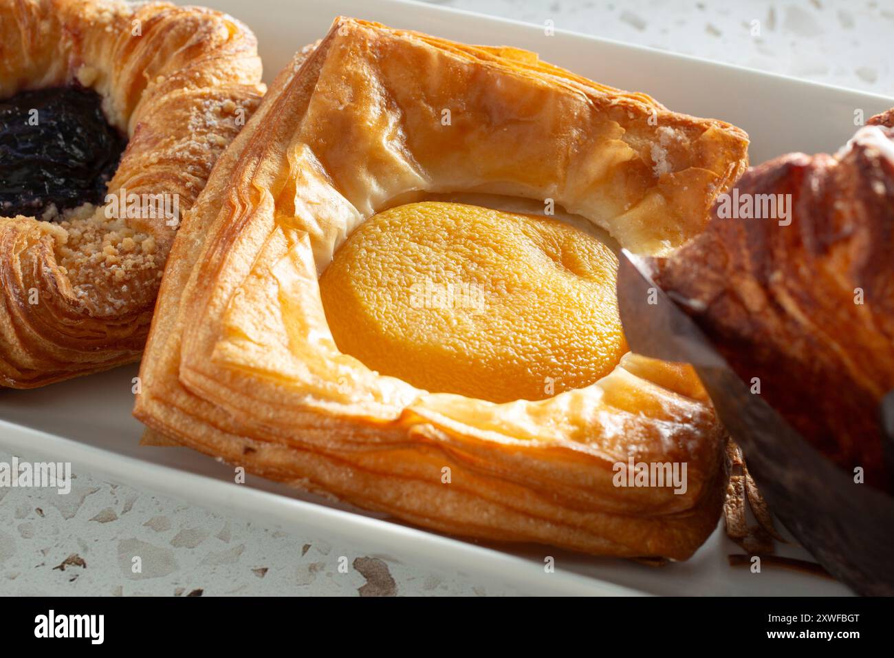 Danish pastry custard filling hi-res stock photography and images - Alamy