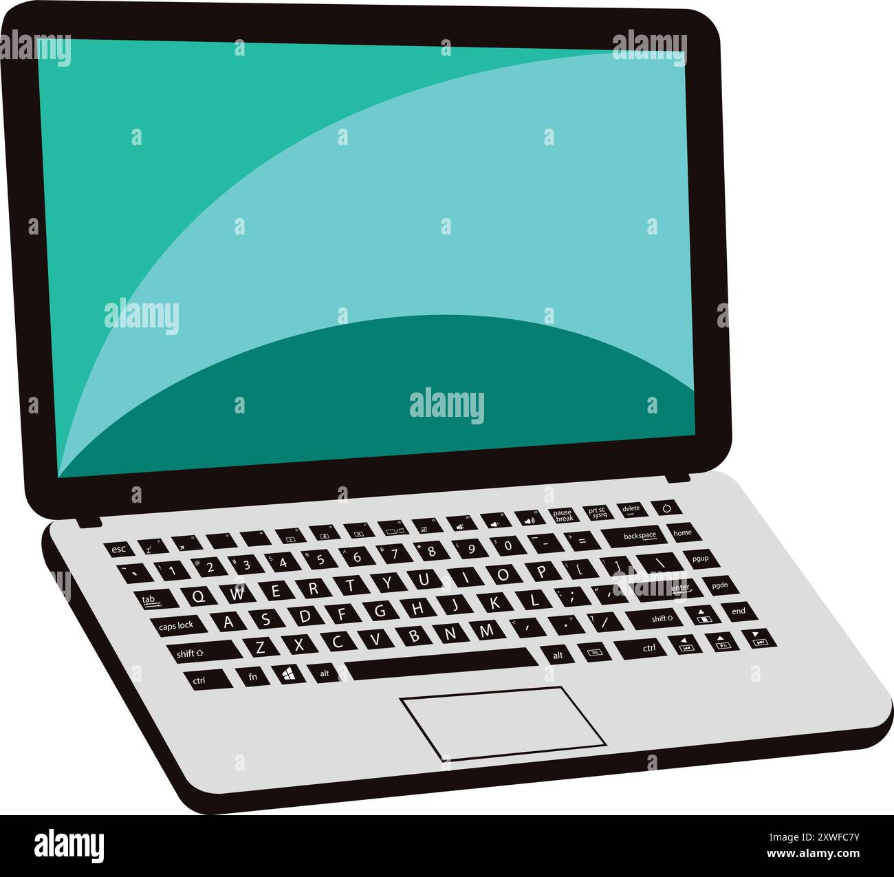 illustration of laptop vector design on a white background Stock Vector ...