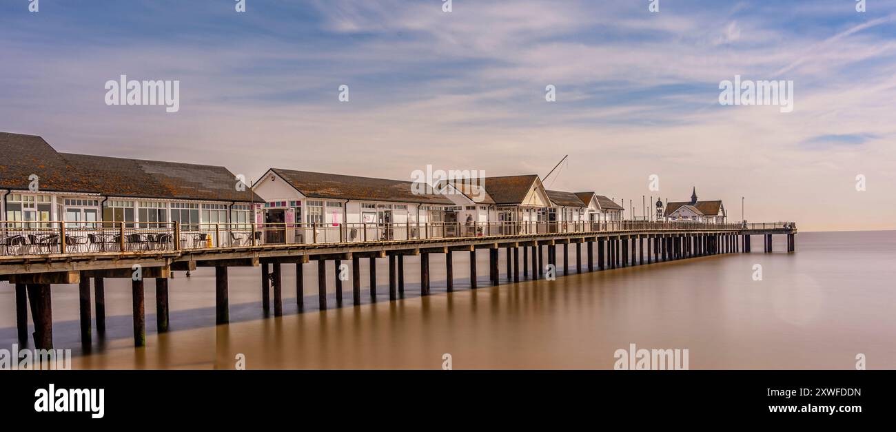 Southwold Pier, Suffolk. A traditional English pier providing a fun day ...