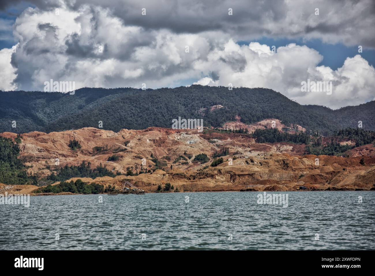 Nickel extraction, Mining in Labengki, Sulawesi, Indonesia, Asia Stock ...