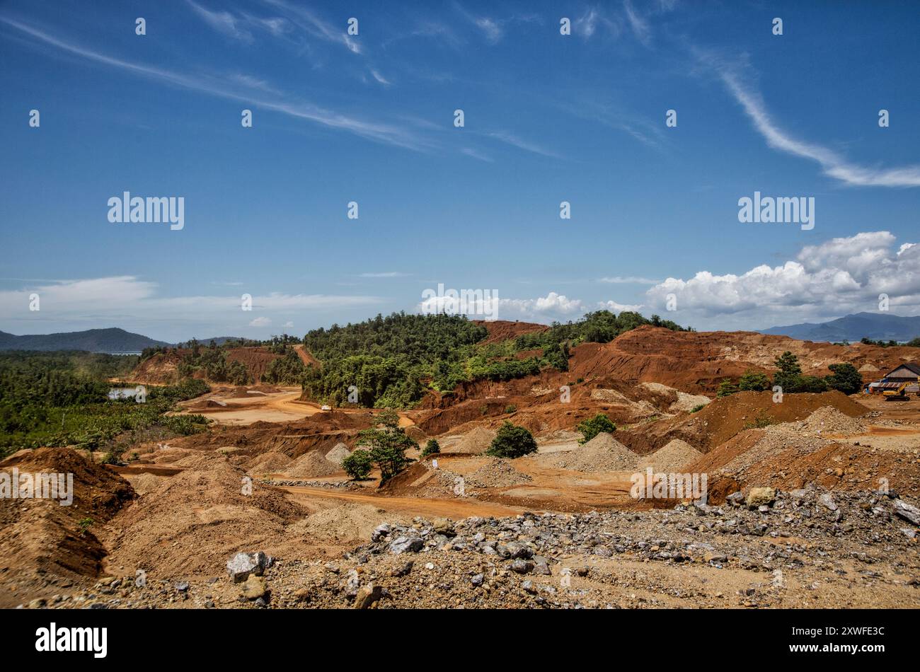 Nickel extraction, Mining in Labengki, Sulawesi, Indonesia, Asia Stock ...