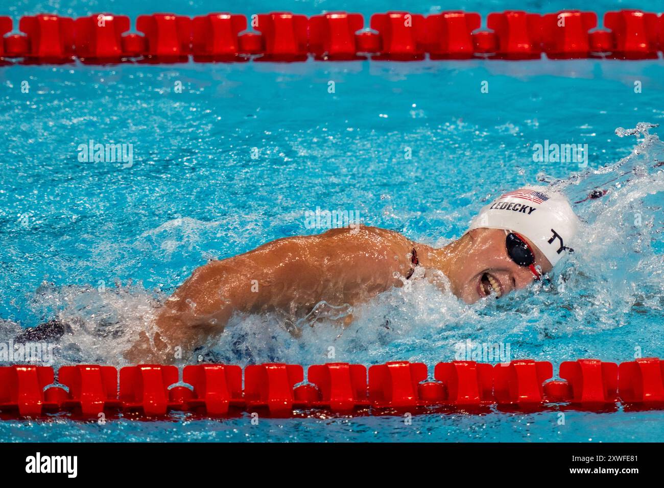 Katie Ledecky (USA) competing in the Women's 800 metre freestyle heat ...