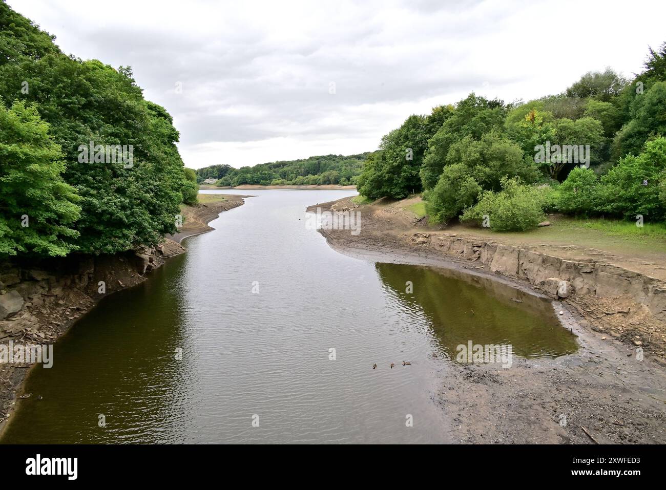 Around the UK - Low water Levels at Jumbles Reservoir in August 2024 ...