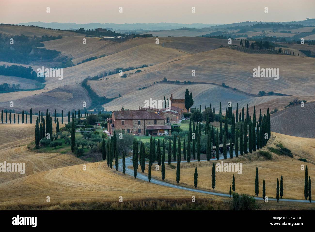 Scenic road in tuscan hi-res stock photography and images - Alamy