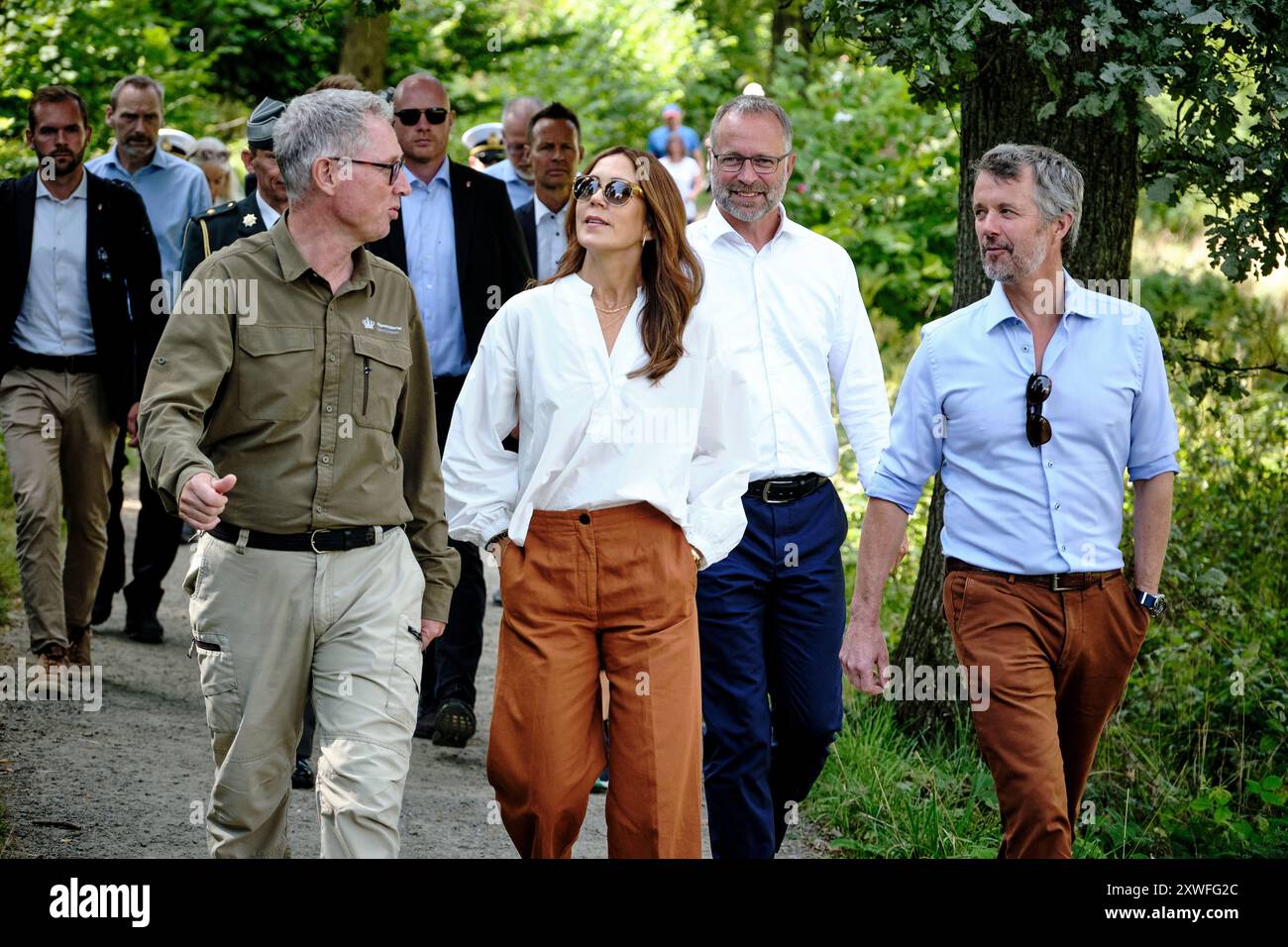 Bornholm, Denmark. 19th Aug, 2024. King Frederik X and Queen Mary visit ...