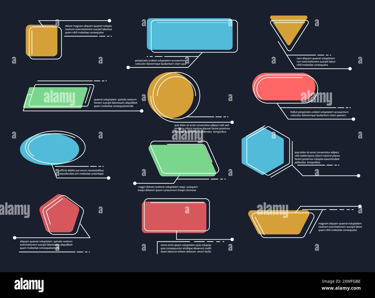 Callouts template digital info hi-res stock photography and images - Alamy