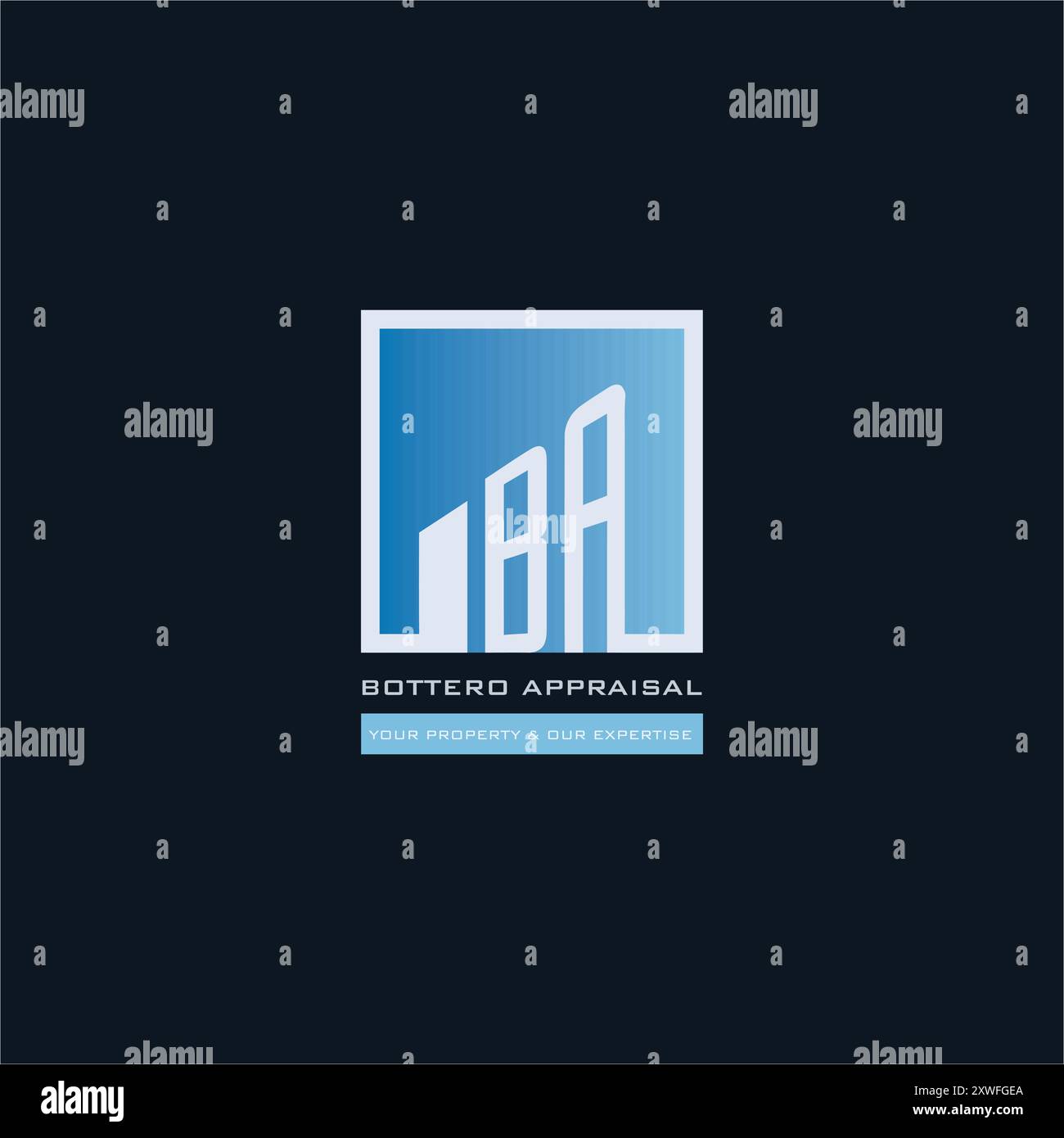 B A Logo BA Letter Modern Design Vector with blue and silver gradient ...