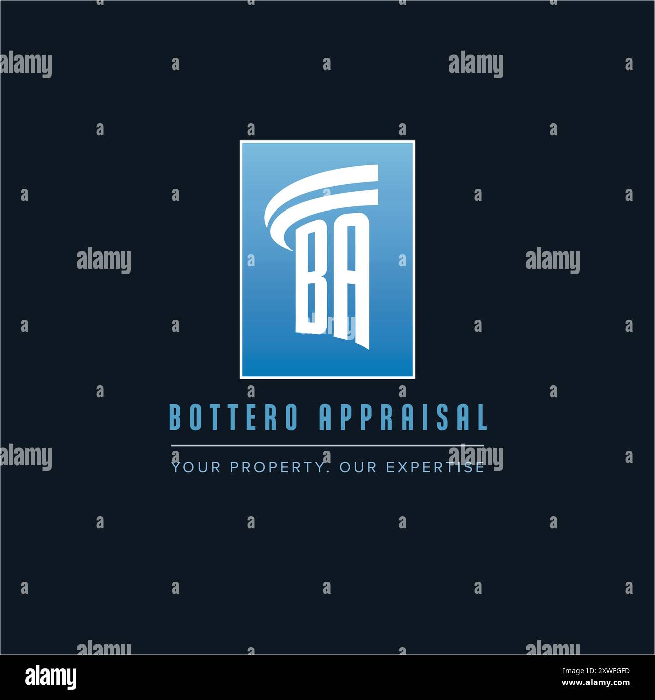 B A Logo BA Letter Modern Design Vector with blue and silver gradient ...