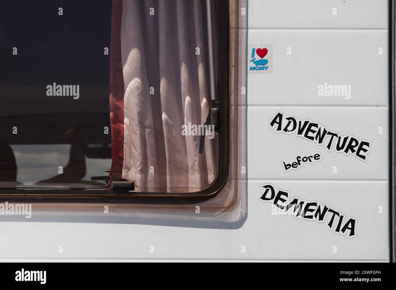 Humourous, Funny Sign On The Back Of A Camper Van, Adventure Before ...