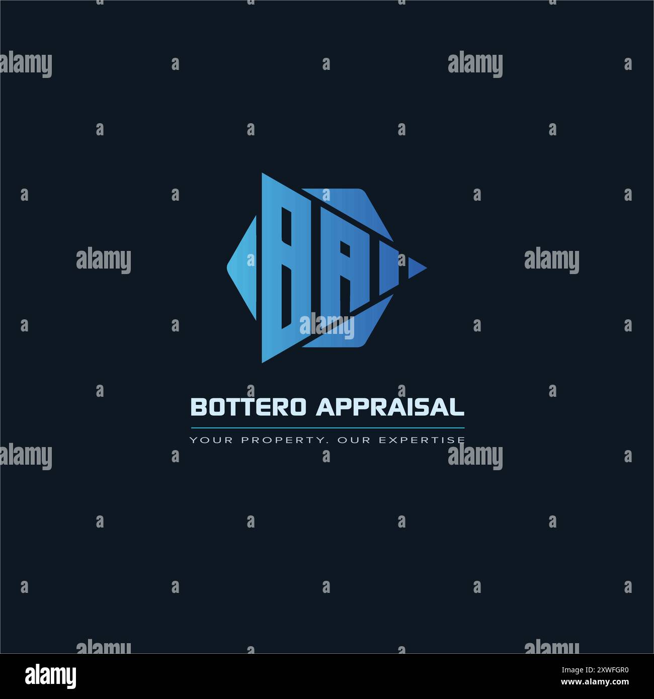 B A Logo BA Letter Modern Design Vector with blue and silver gradient ...