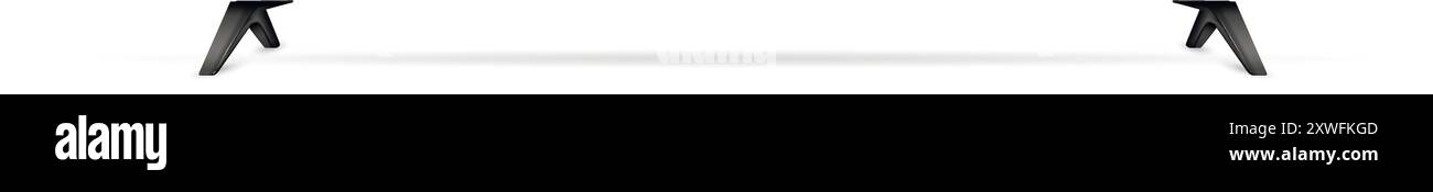 Modern TV with test pattern screen isolated on white background. Vector ...