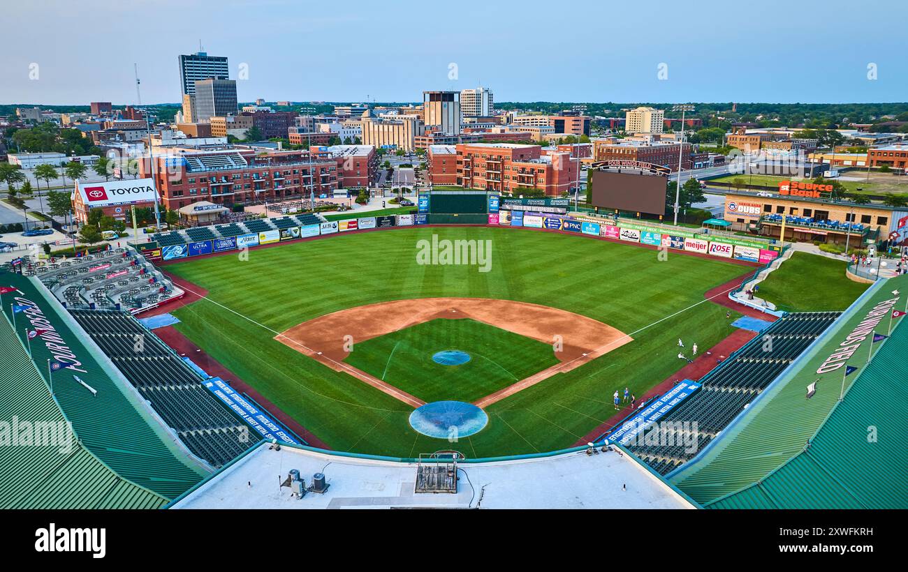 Aerial View of Downtown Baseball Stadium in South Bend Stock Photo - Alamy