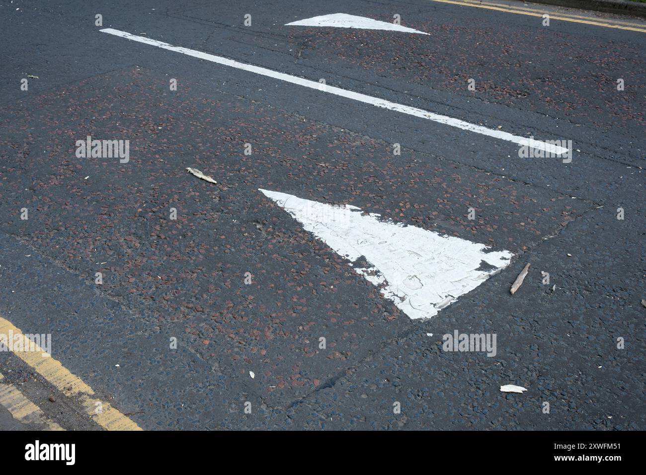 Road arrow marking Stock Photo - Alamy