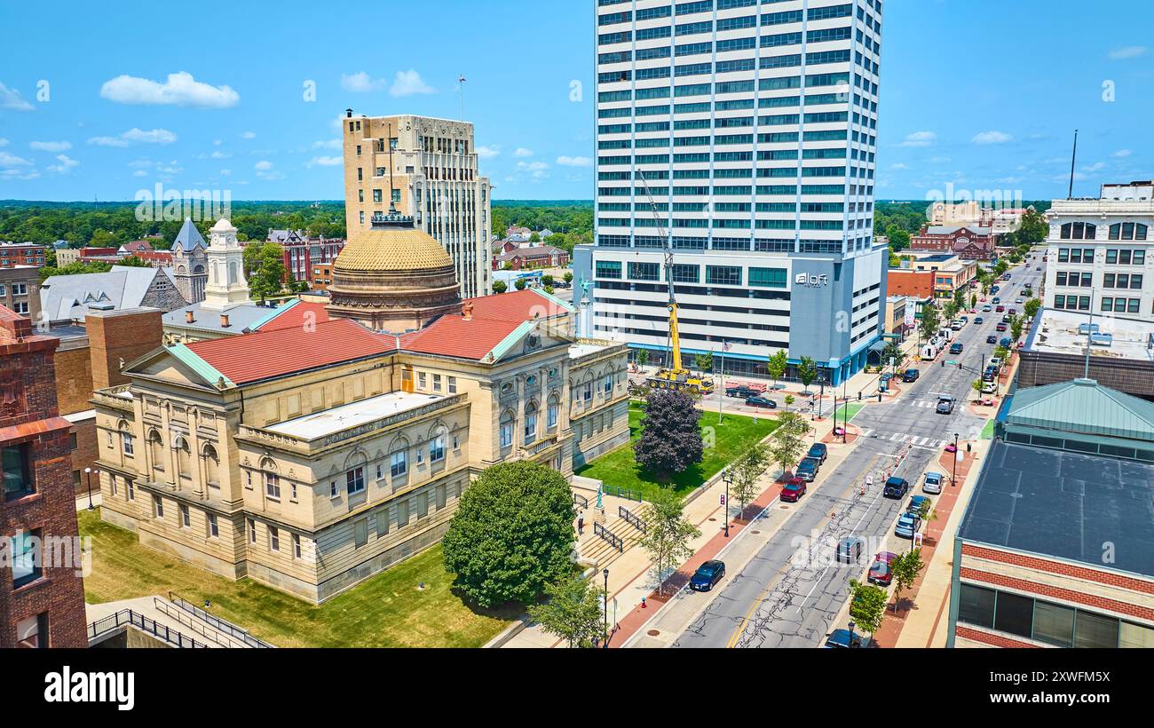 Aerial view of south bend indiana hi-res stock photography and images ...