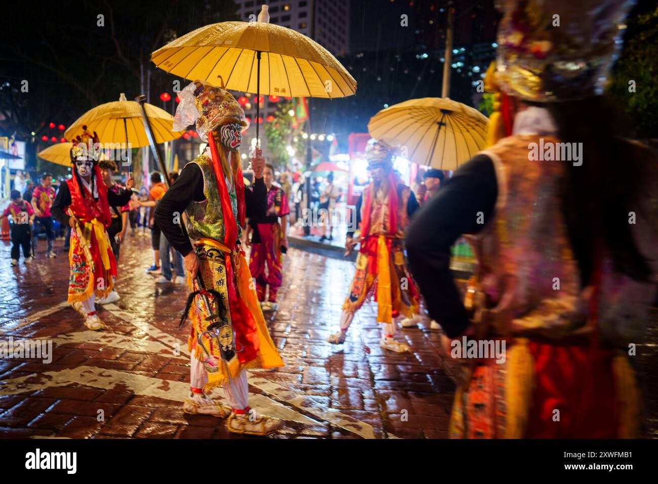 The Eight Generals performance in rain during parade at the Chinese ...